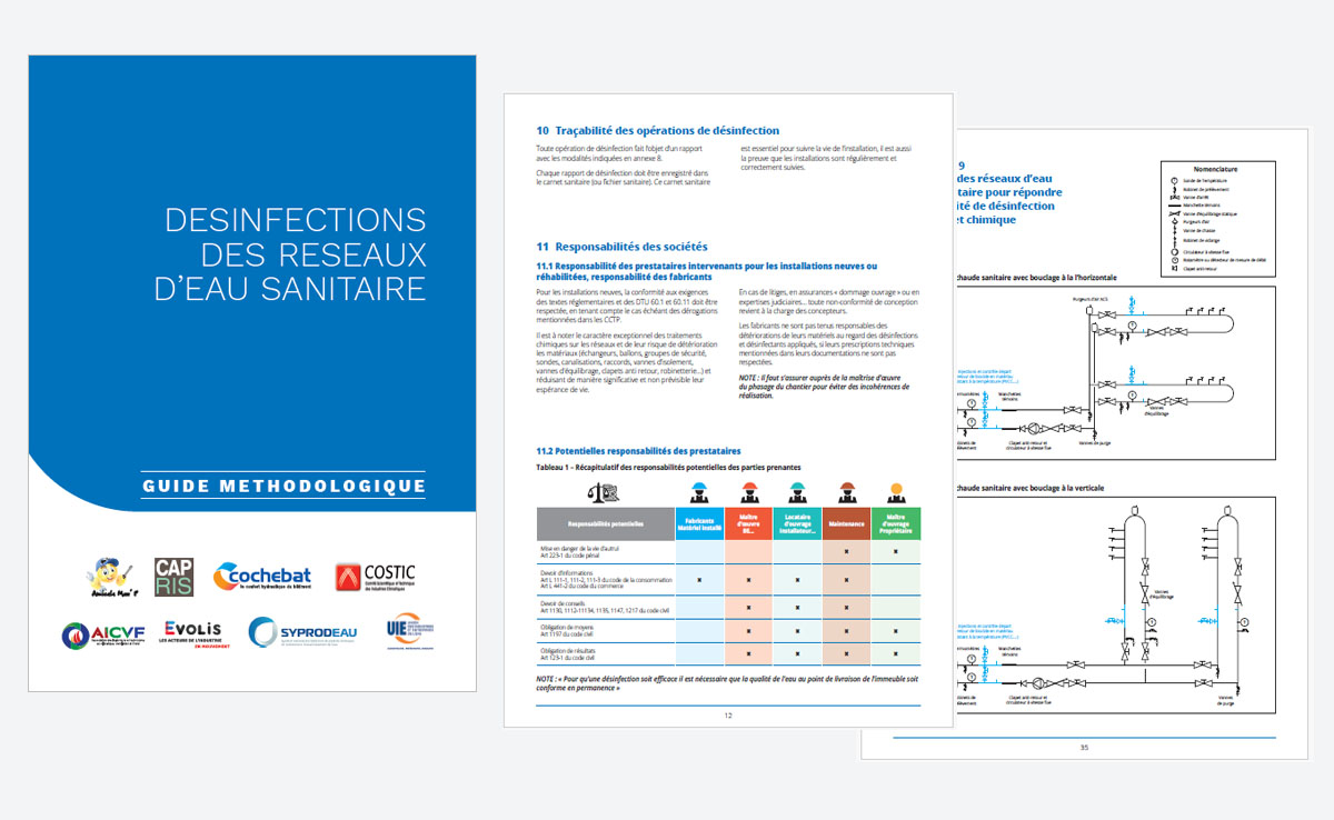 Nouveau guide : Désinfection des réseaux d'eau sanitaire | COSTIC